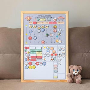 Magnetic, Montessori Calendar for Schoolchildren, Comes With 80 Magnets ...