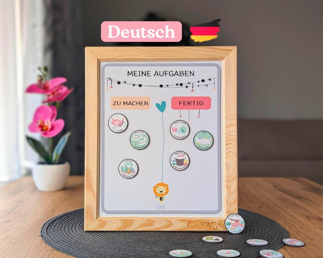 Chore Chart for Kids, Montessori Tasks, Housework To-do List, Gray ...