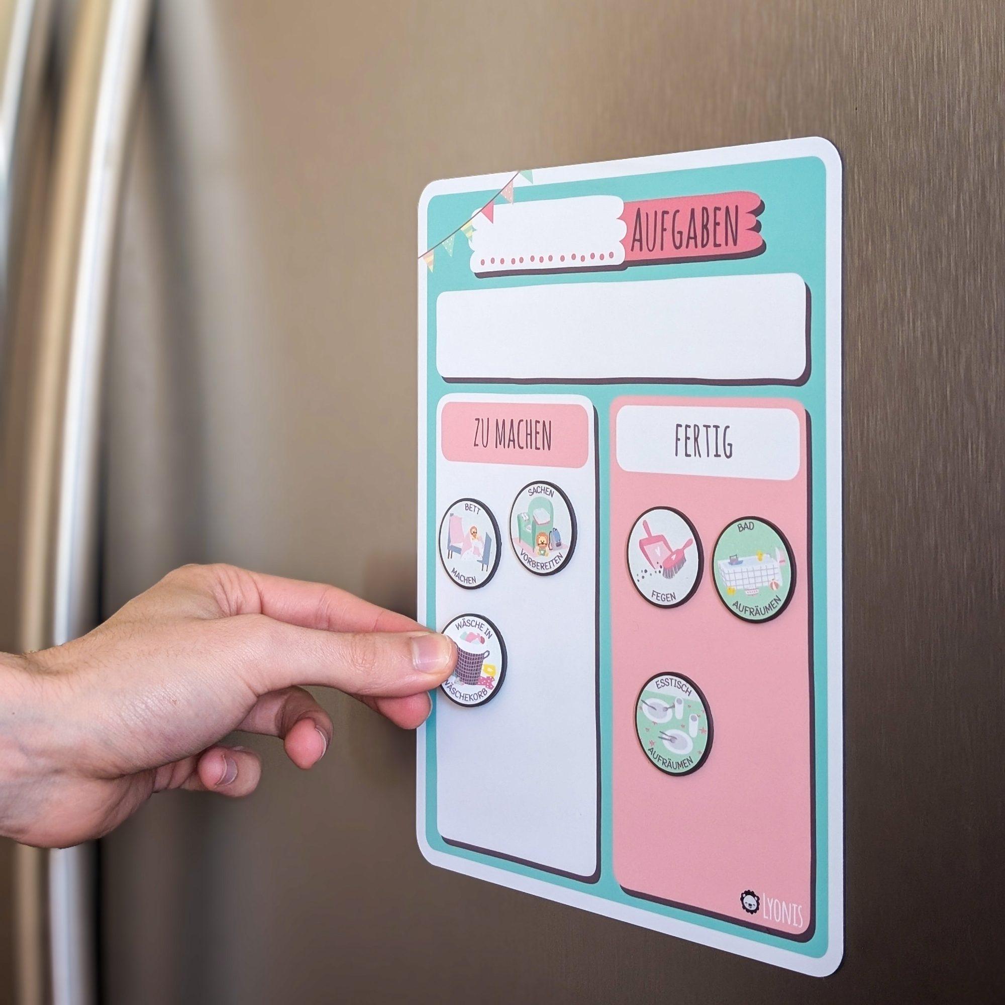 Chore Chart for Kids, Montessori Tasks, Housework To-do List, Pink ...