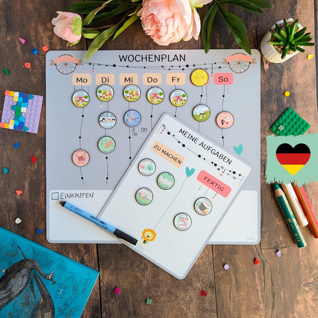 Magnetic Planner Bundle, Kids Weekly Planner, Chores to Do List ...