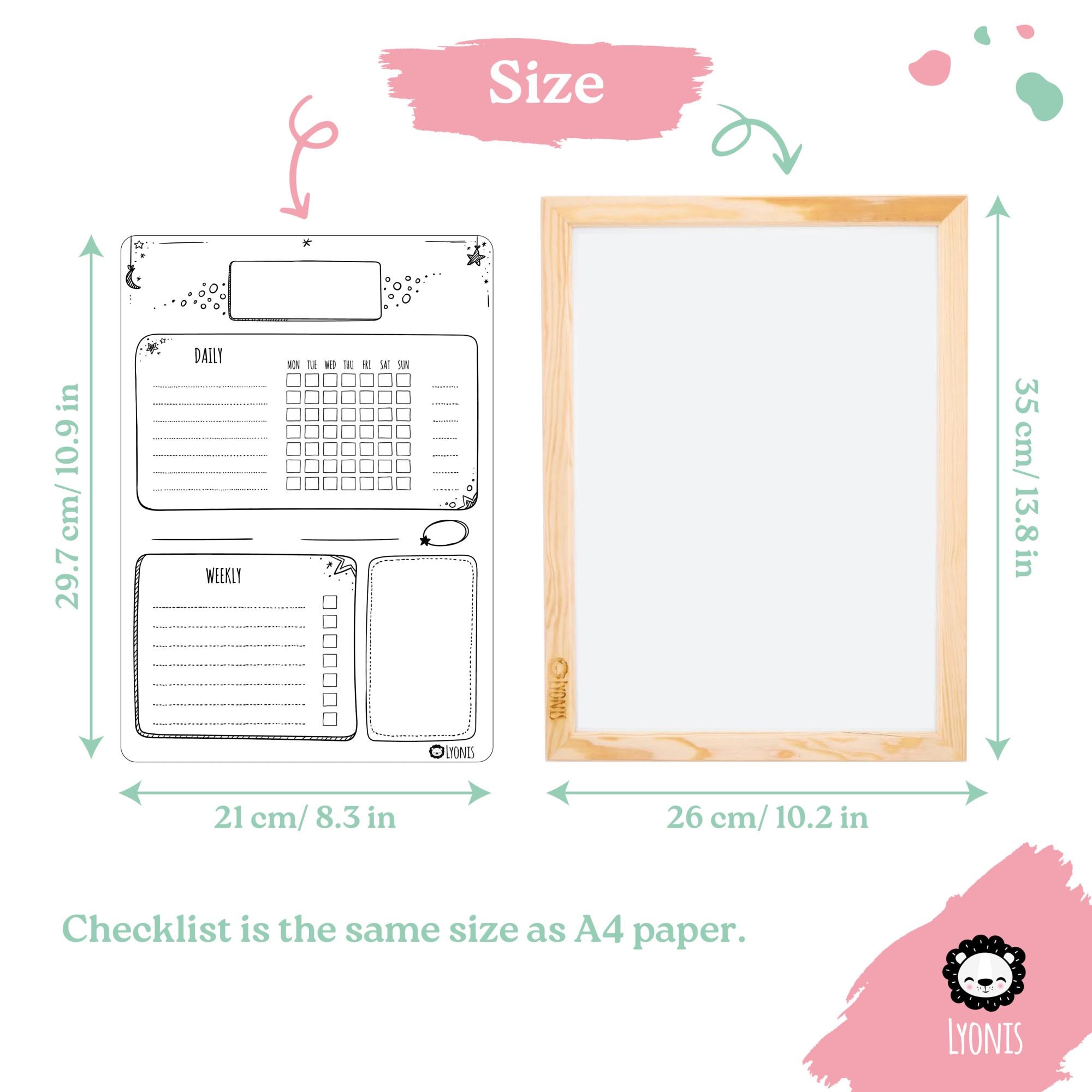 Magnetic Checklist, Daily Routine Tracker, Personalized, Elegant To-do ...