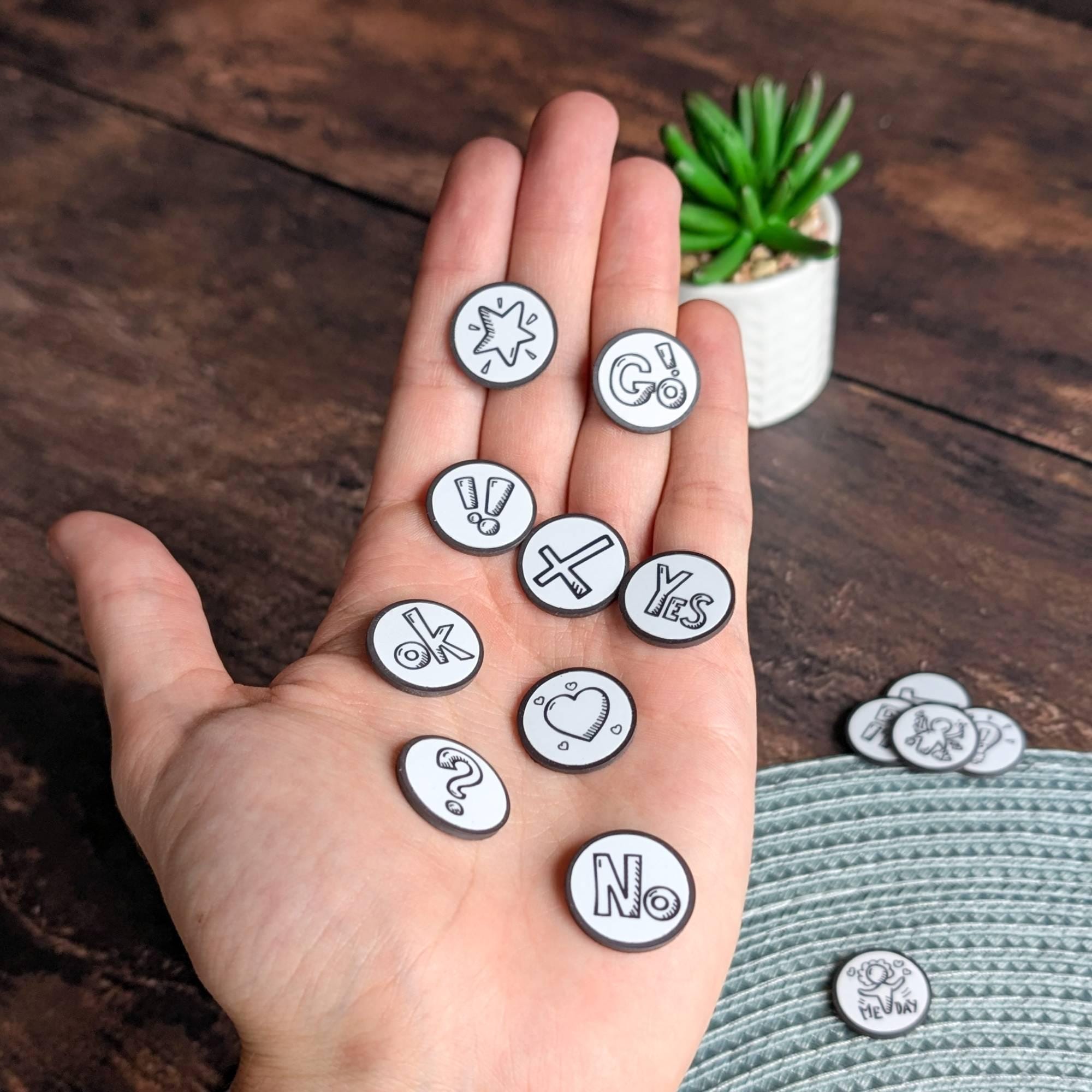 Icons - Symbols Magnet Set, Minimalist Pictogram, Doodles, Durable ...
