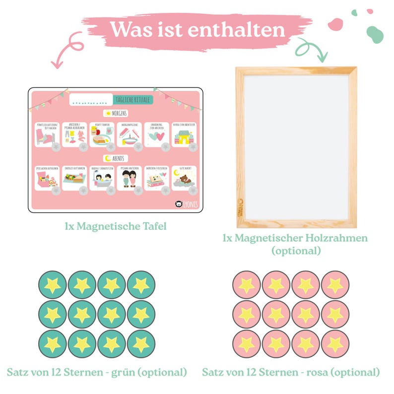 Magnetic Kids Daily Routine, German Version, Montessori, Morning ...