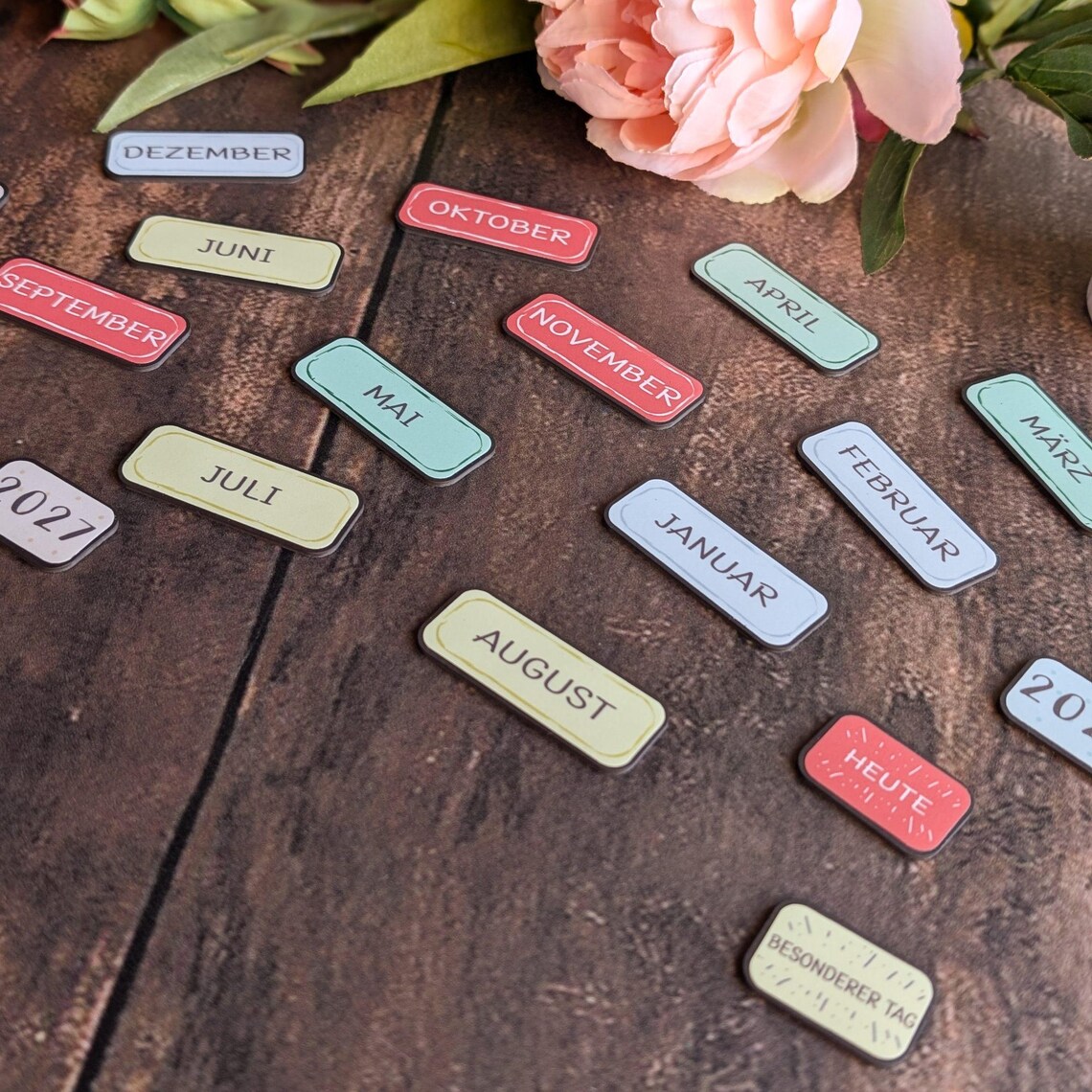 Complete Magnetic Calendar Bundle Set, 12 Months, 0-9 Numbers, 4 Years ...