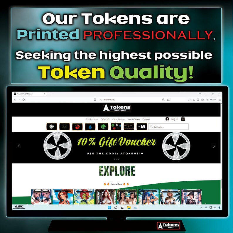 Alternative Tokens - Green Snake - Sludge Queen - Etsy Portugal