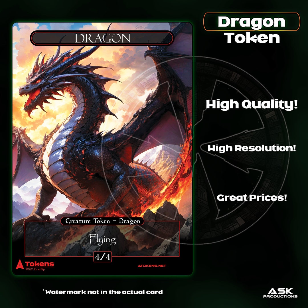Alternative Tokens Red Dragon Pure Beast - Etsy