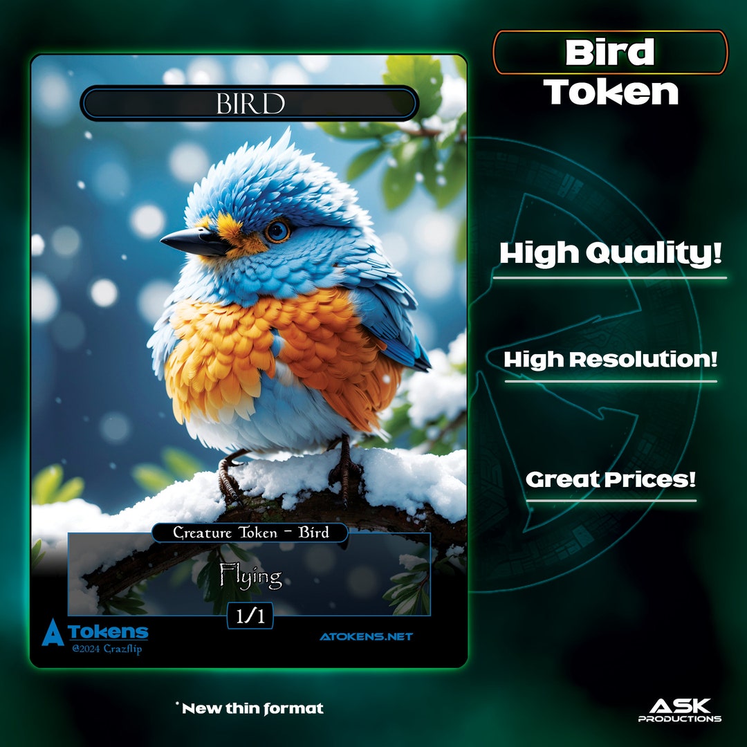 Alternative Tokens - Blue Bird - Little Snow - Etsy