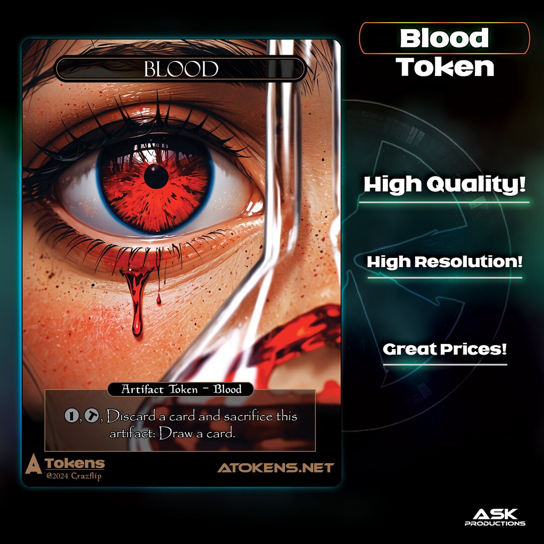 Alternative Tokens - Colorless Blood - Science Test - Etsy Portugal