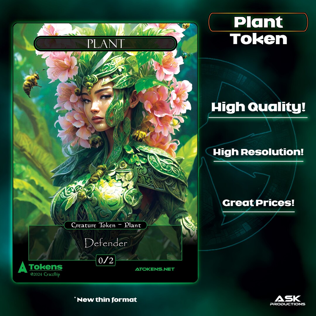 Alternative Tokens - Green Plant - Natural Strength - Etsy