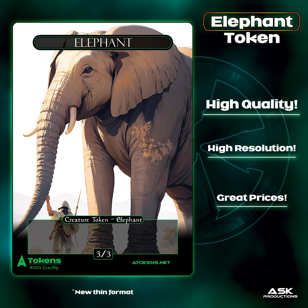 Alternative Tokens Green Elephant Hathigaon Leader - Etsy