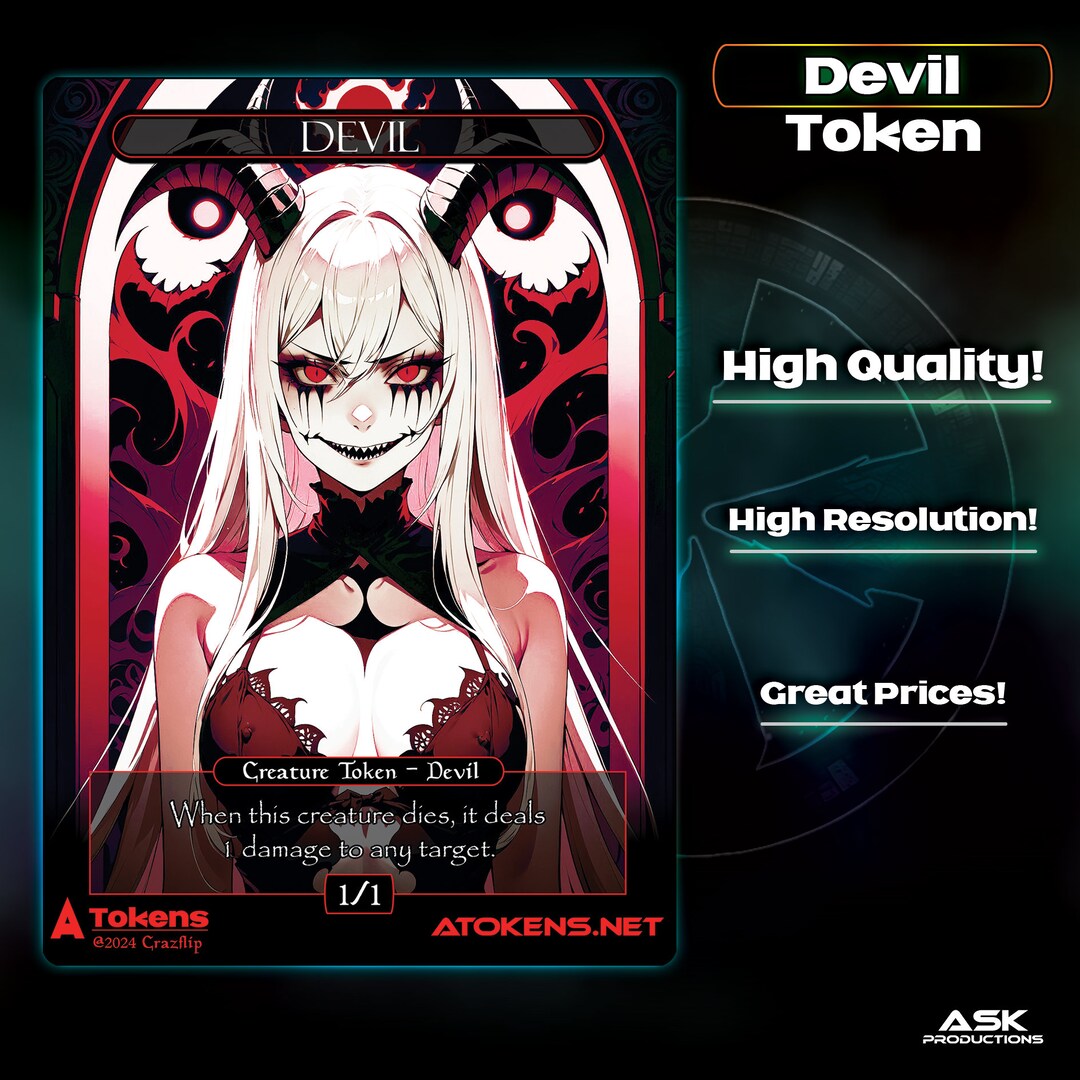 Alternative Tokens Red Devil Circus Scarer - Etsy