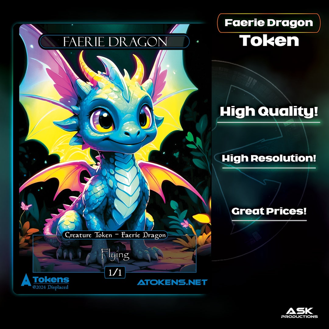 Alternative Tokens - Blue Faerie Dragon - Proudly Stance - Etsy
