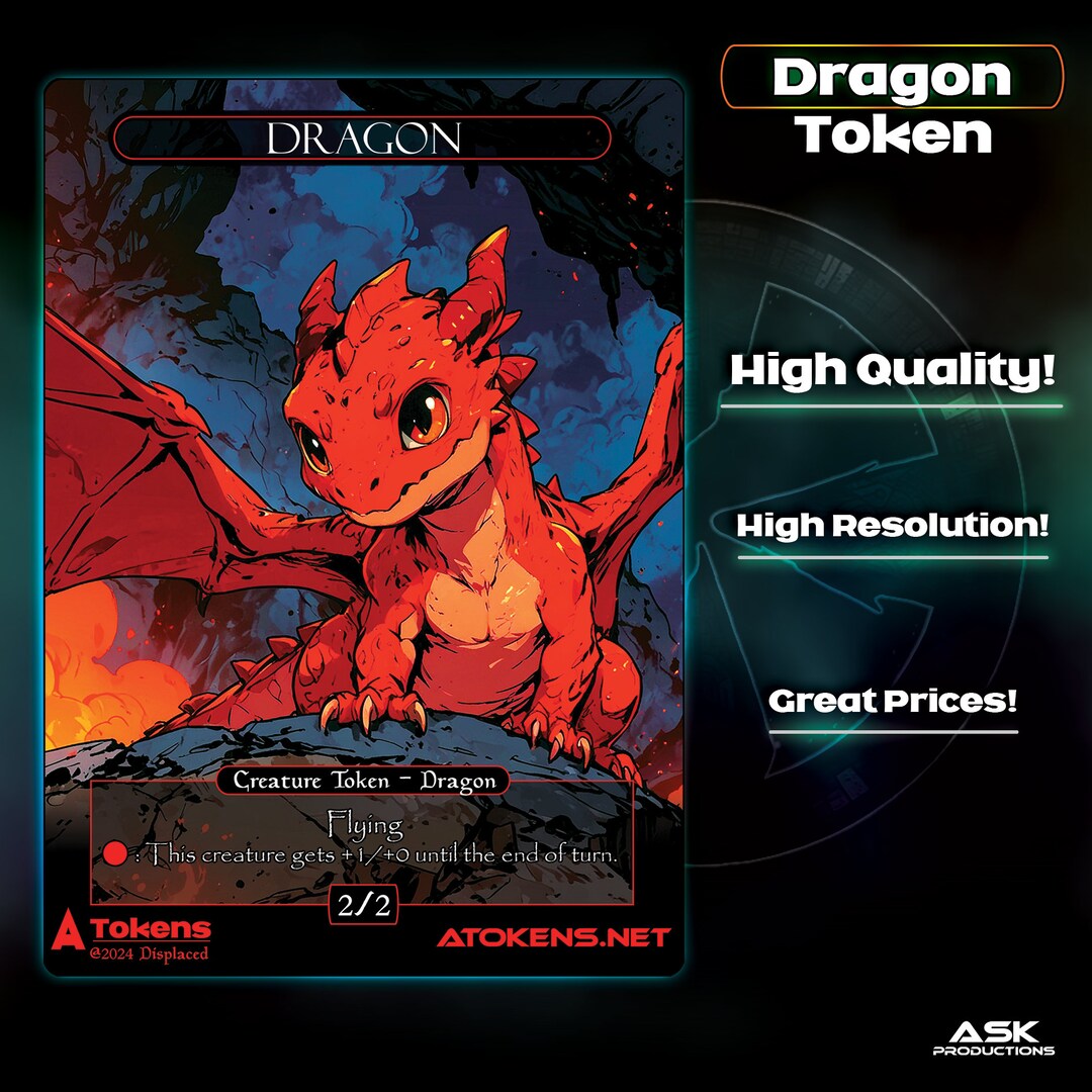 Alternative Tokens Red Dragon Spark Cub - Etsy