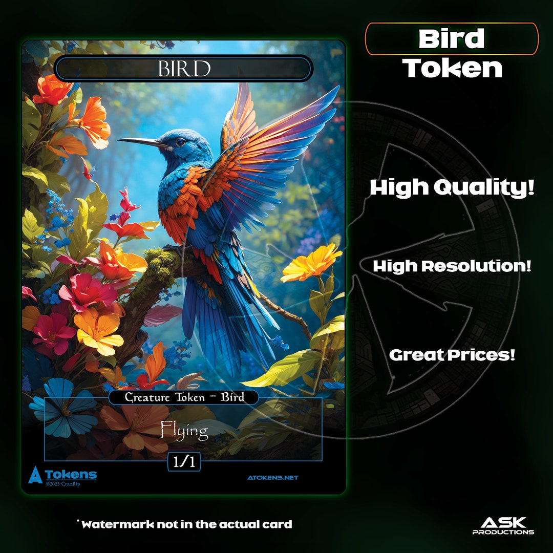 Alternative Tokens - Blue Bird - Flower Kisser - Etsy