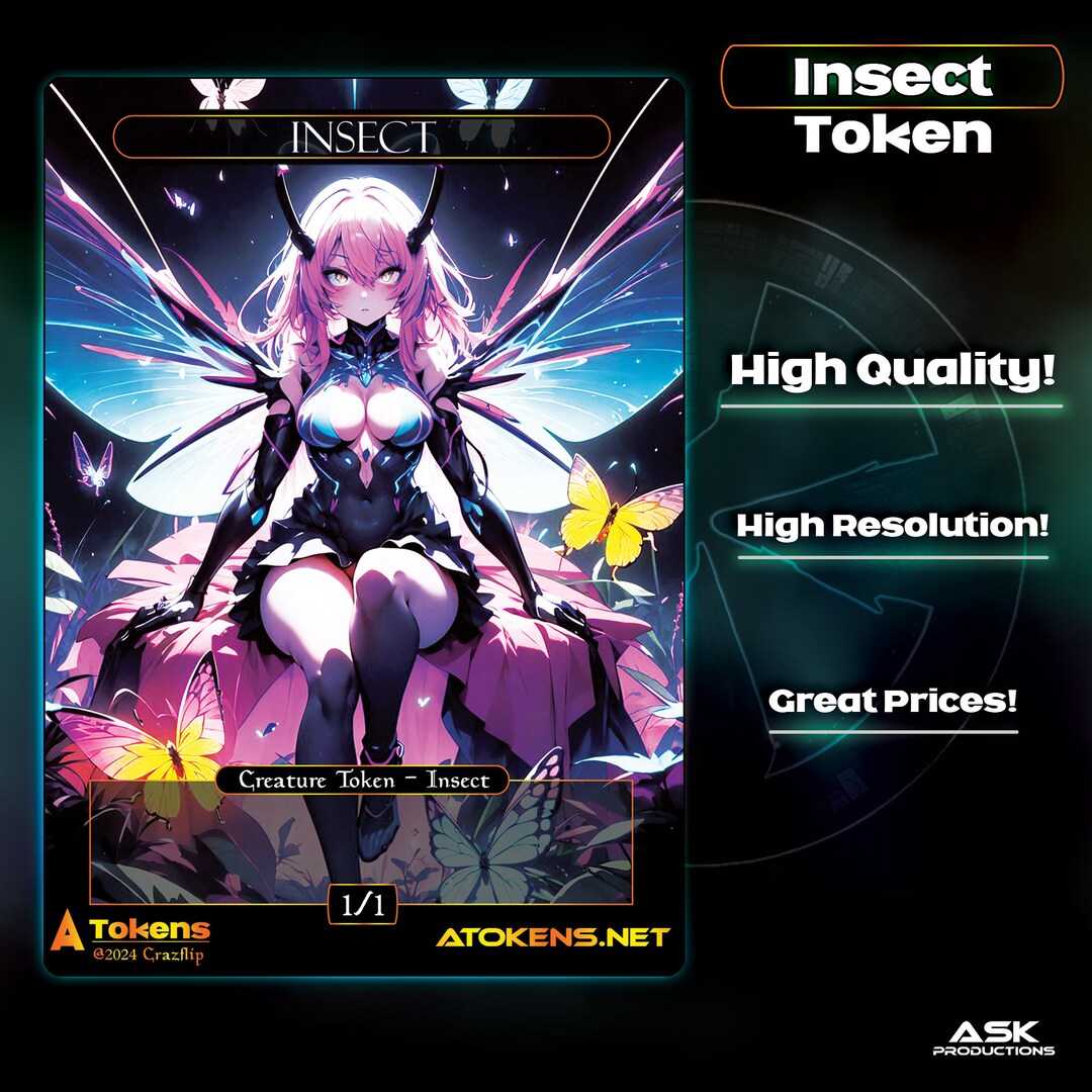 Alternative Tokens - Multicolor Insect - Night Butterfly - Etsy