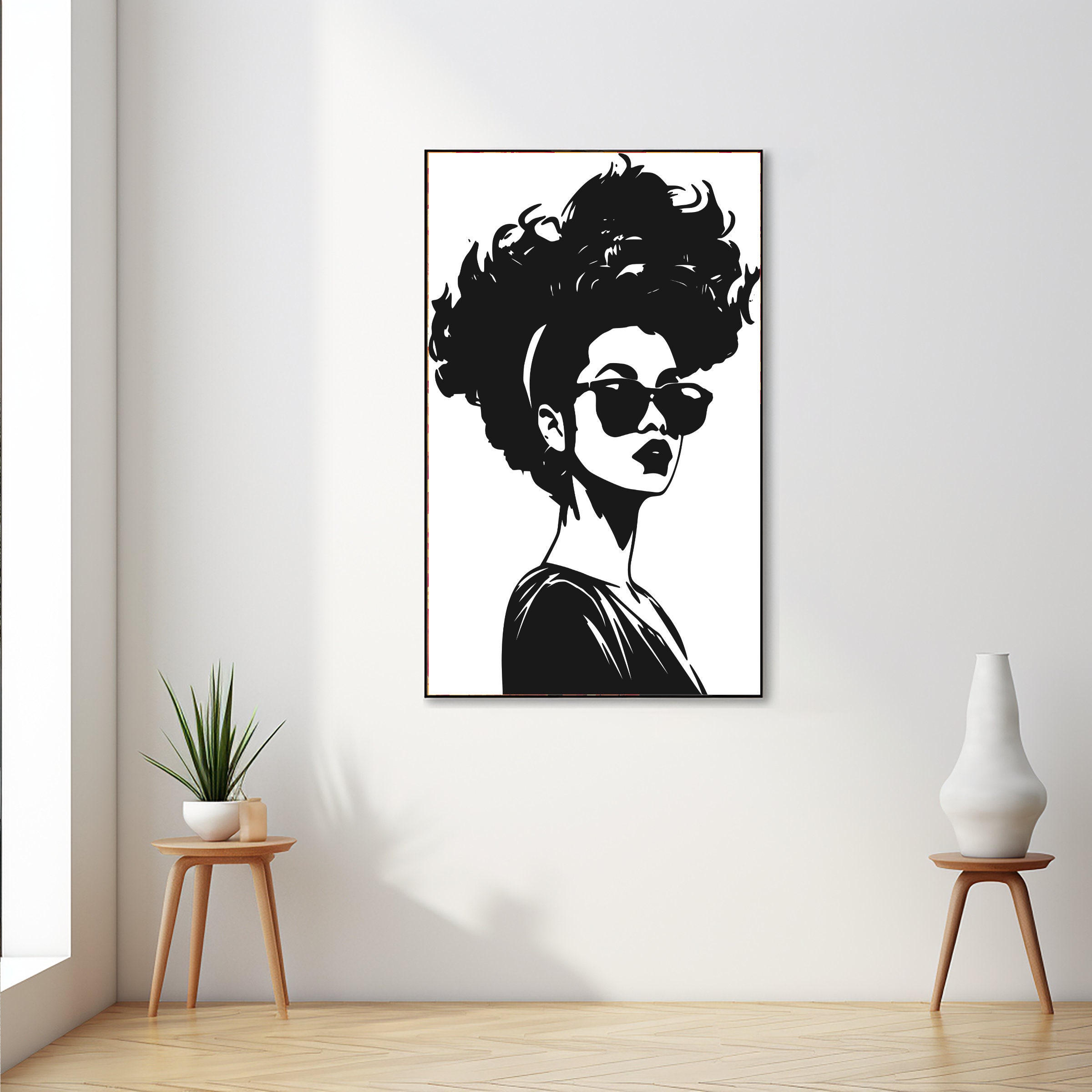 Black Woman Clipart Head and Shoulders Silhouette Clipart Bundle - 24 ...
