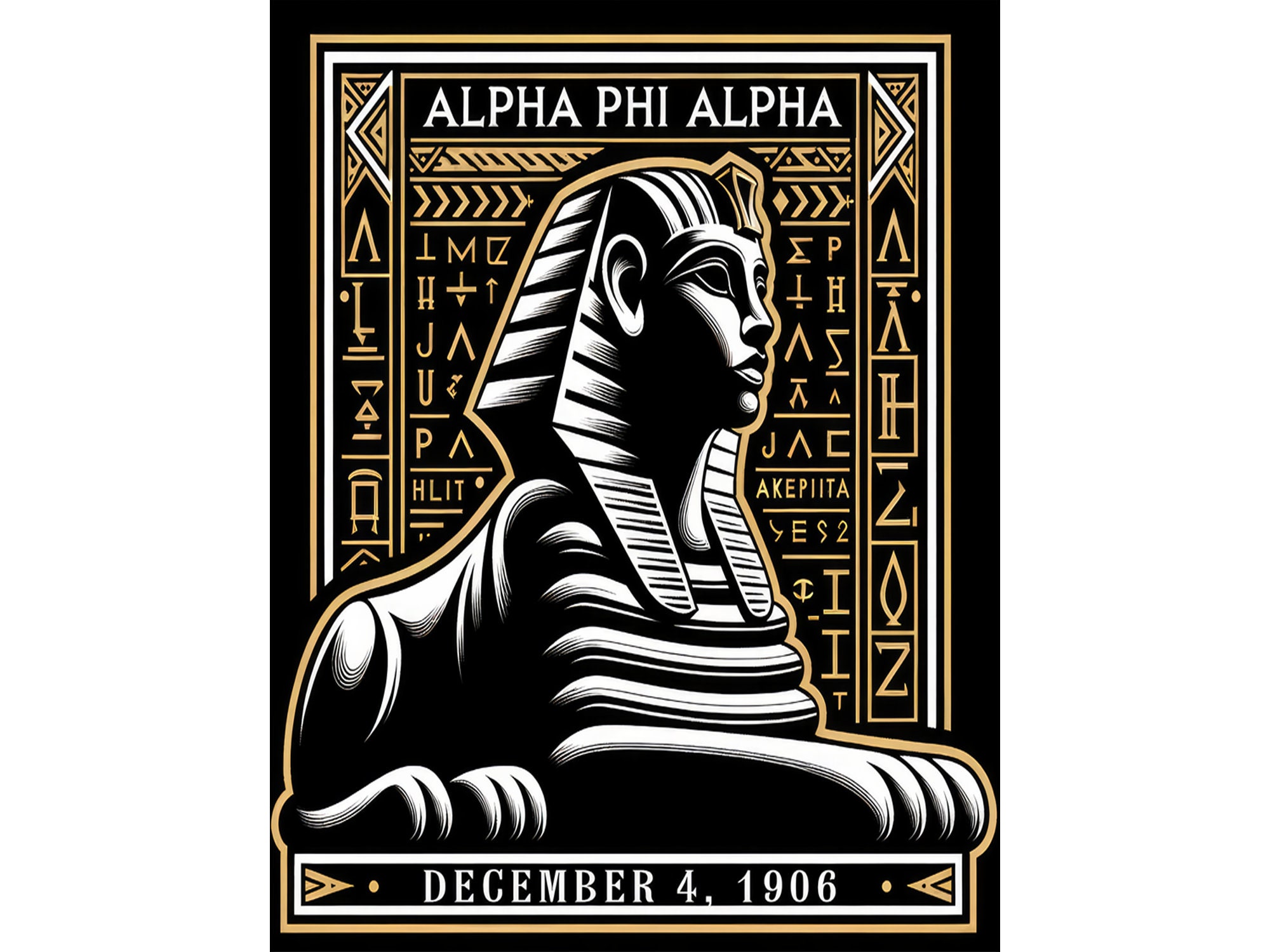 Alpha Phi Alpha Fraternity Sphinx 1- Printable Wall Art | Digital Print ...