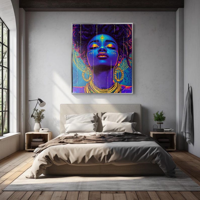 Black Woman Portrait: Spiritual Third Eye Art (digital Art Print) - Etsy
