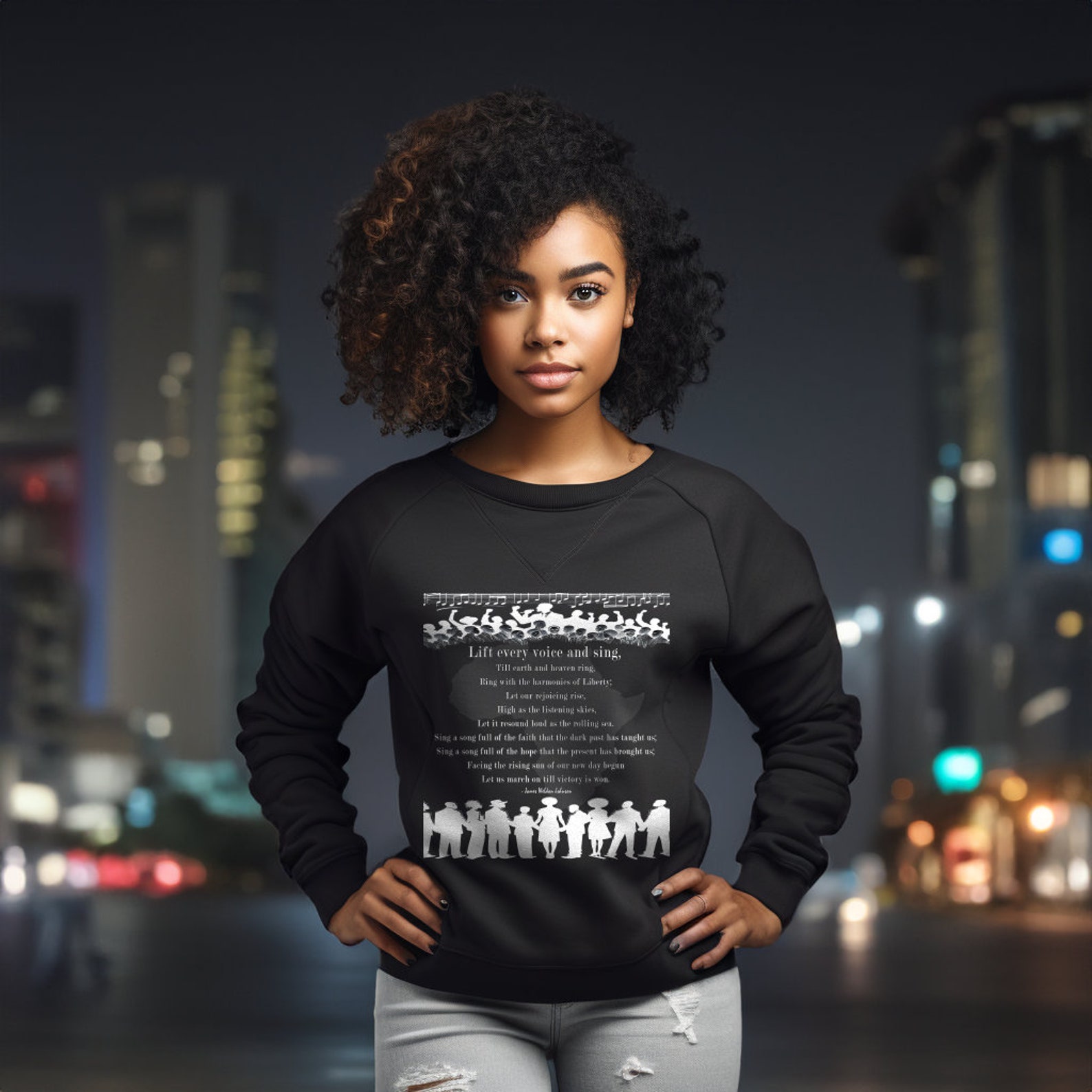 Lift Every Voice and Sing Lyrics Print: Black History Month Art ...