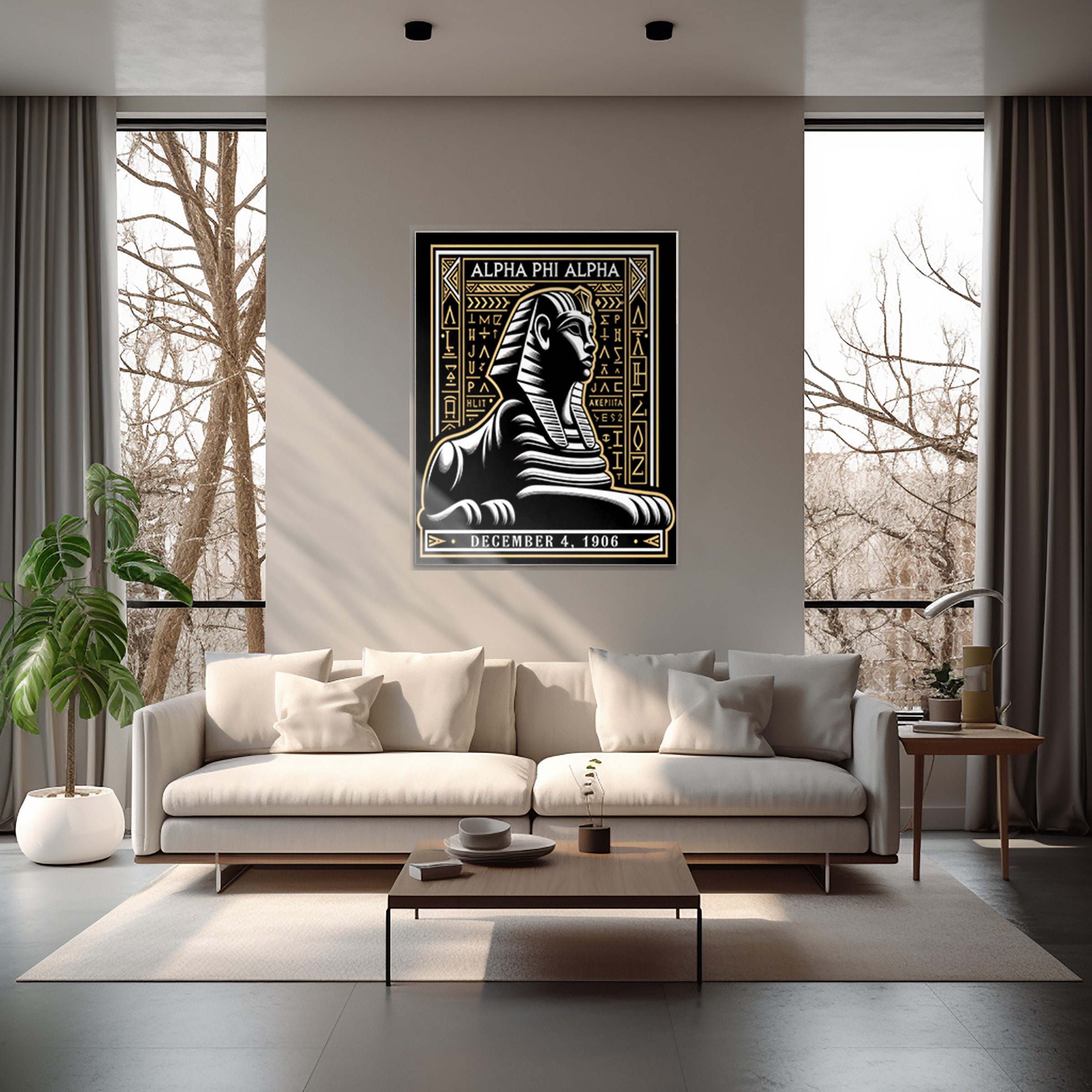 Alpha Phi Alpha Fraternity Sphinx 1- Printable Wall Art | Digital Print ...