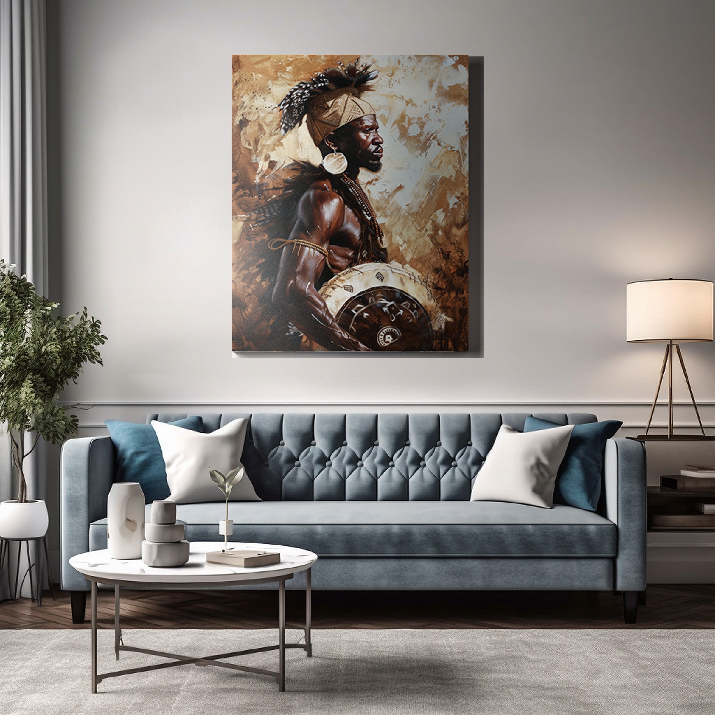 Zulu Warrior Art | African Black Man Portrait (digital Art Print) - Etsy