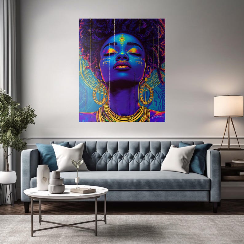 Black Woman Portrait: Spiritual Third Eye Art (digital Art Print) - Etsy