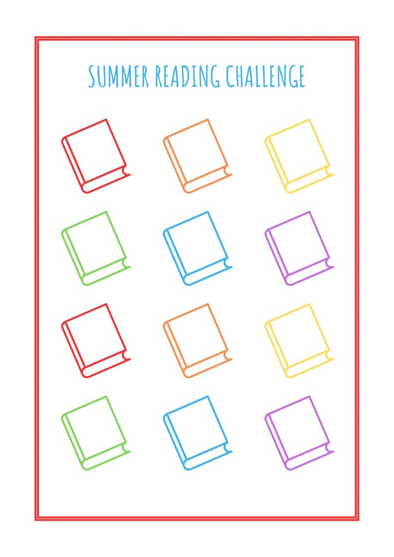 Summer Reading Challenge Printable - Etsy