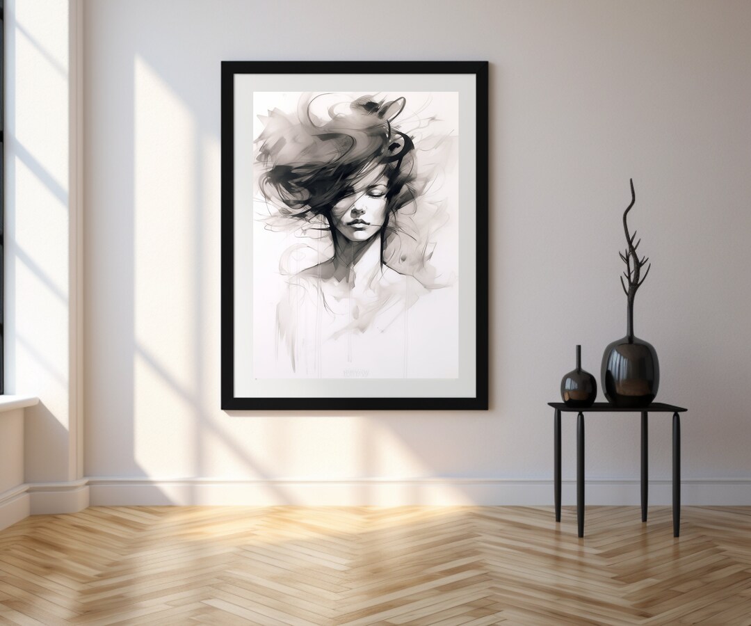 Black Brushstroke Art | Printable | Wall Art | Brush Stroke Art ...