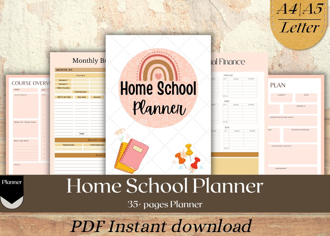35+ Printable Homeschool Planner Pages, Minimalist Homeschool Binder ...