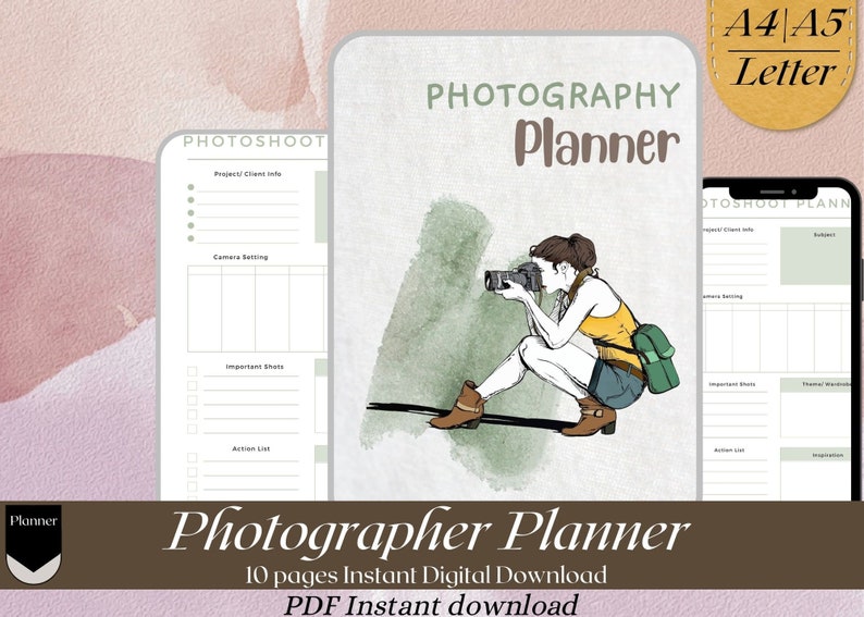 Photographers Printable Planner, Photography Business & Session Plan ...