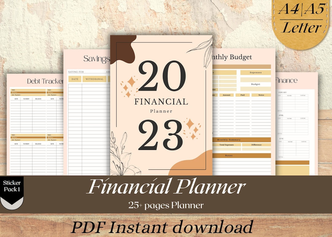 Monthly Financial Planner, Budget Planner Templates, Financial Savings ...
