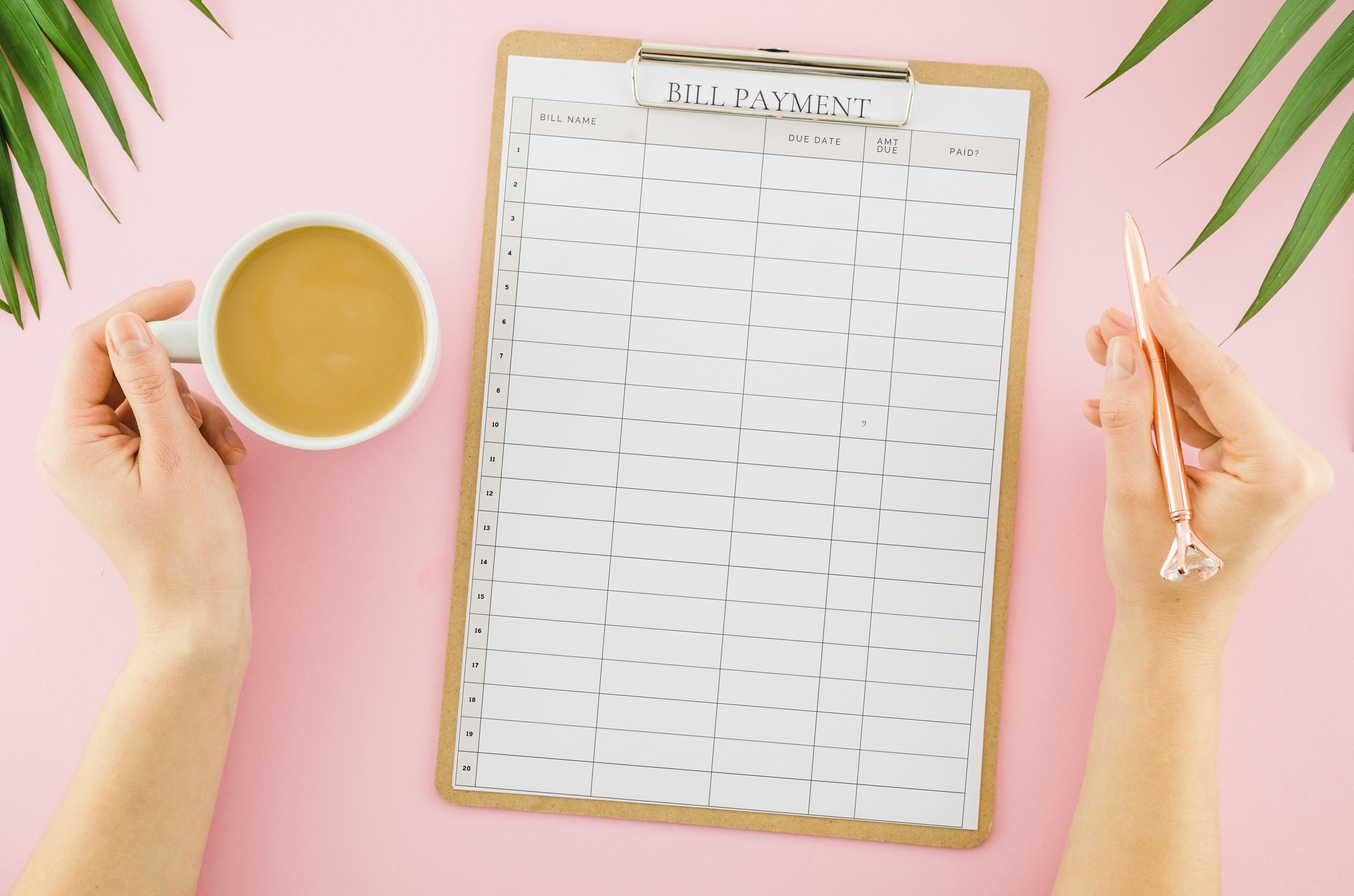 Monthly Bill Tracker Printable, Bill Payment Tracker, Bill Pay ...