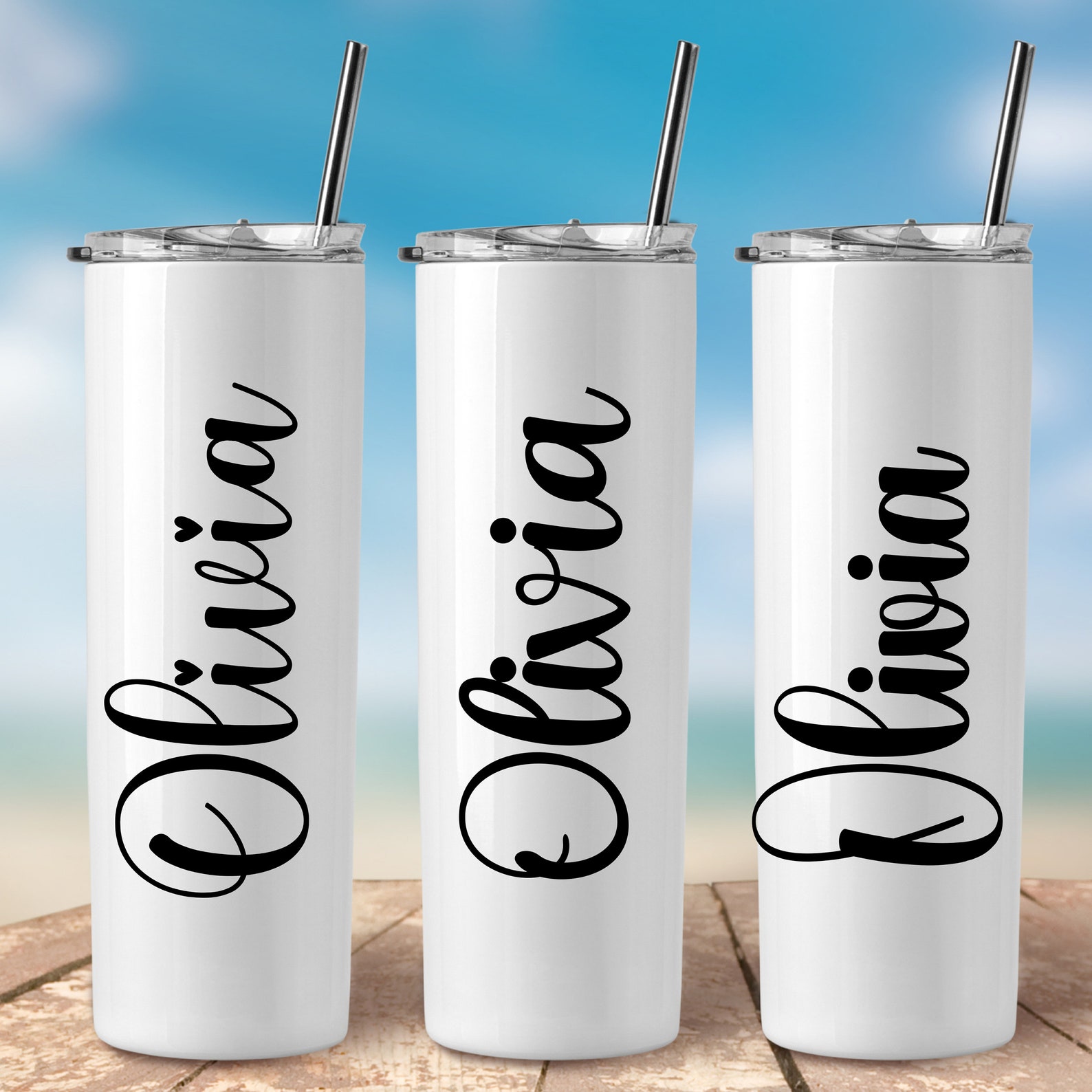 Olivia Script Name SVG Bundle Ideal for Customizing Mugs, Tumblers ...