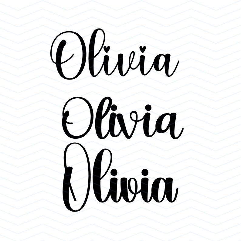Olivia Script Name SVG Bundle Ideal for Customizing Mugs, Tumblers ...