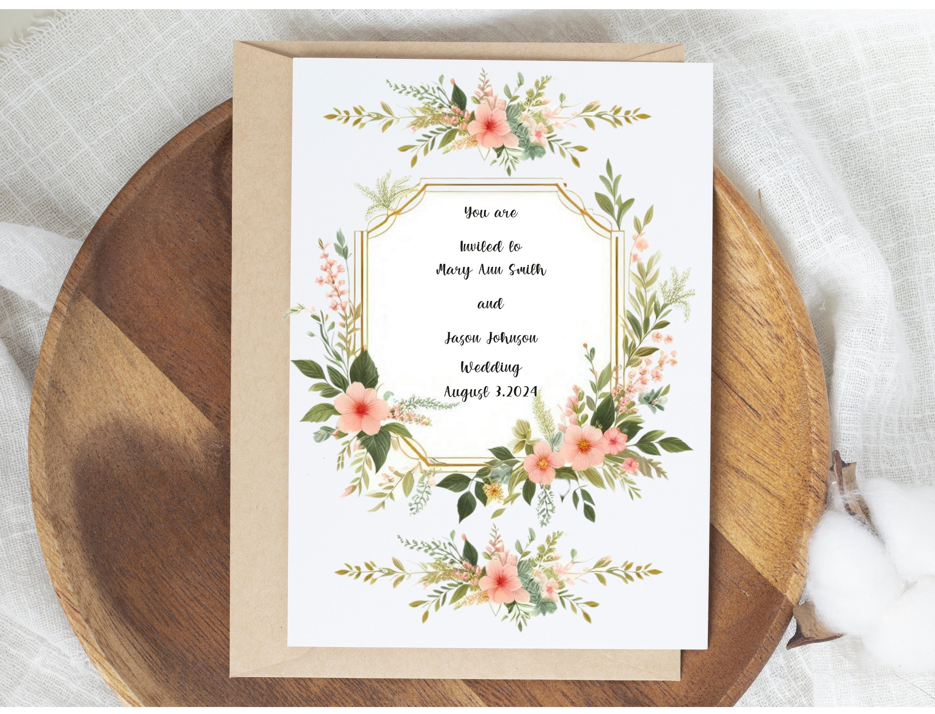 Watercolor Wedding Floral Frame and Borders Bundle PNG Transparent ...
