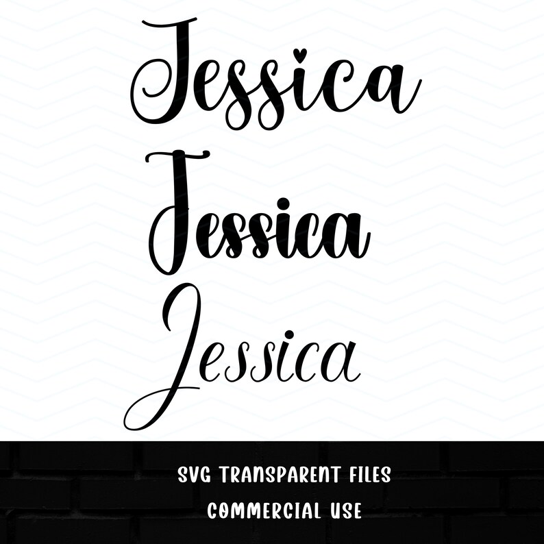 Jessica Script Name SVG Bundle Ideal for Customizing Mugs, Tumblers ...