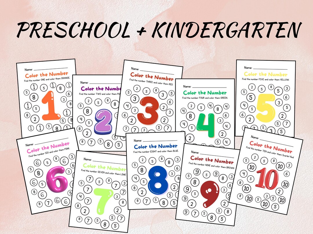 Number Tracing Coloring Pages | Ages 3-6, US Letter (printable PDF) - Etsy