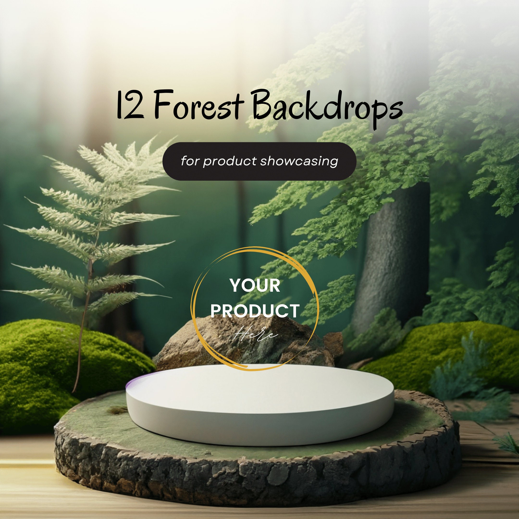 Forest Product Background Templates | Product Presentation Mockups ...