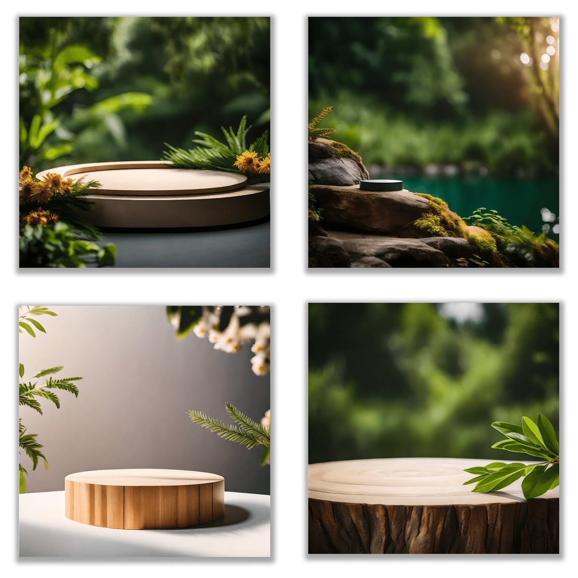 Nature Product Background Templates | Merchandise Presentation Mockups ...