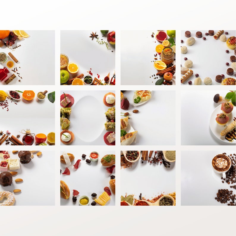 Food Backdrop | Product Background Templates | White Product Mockup ...