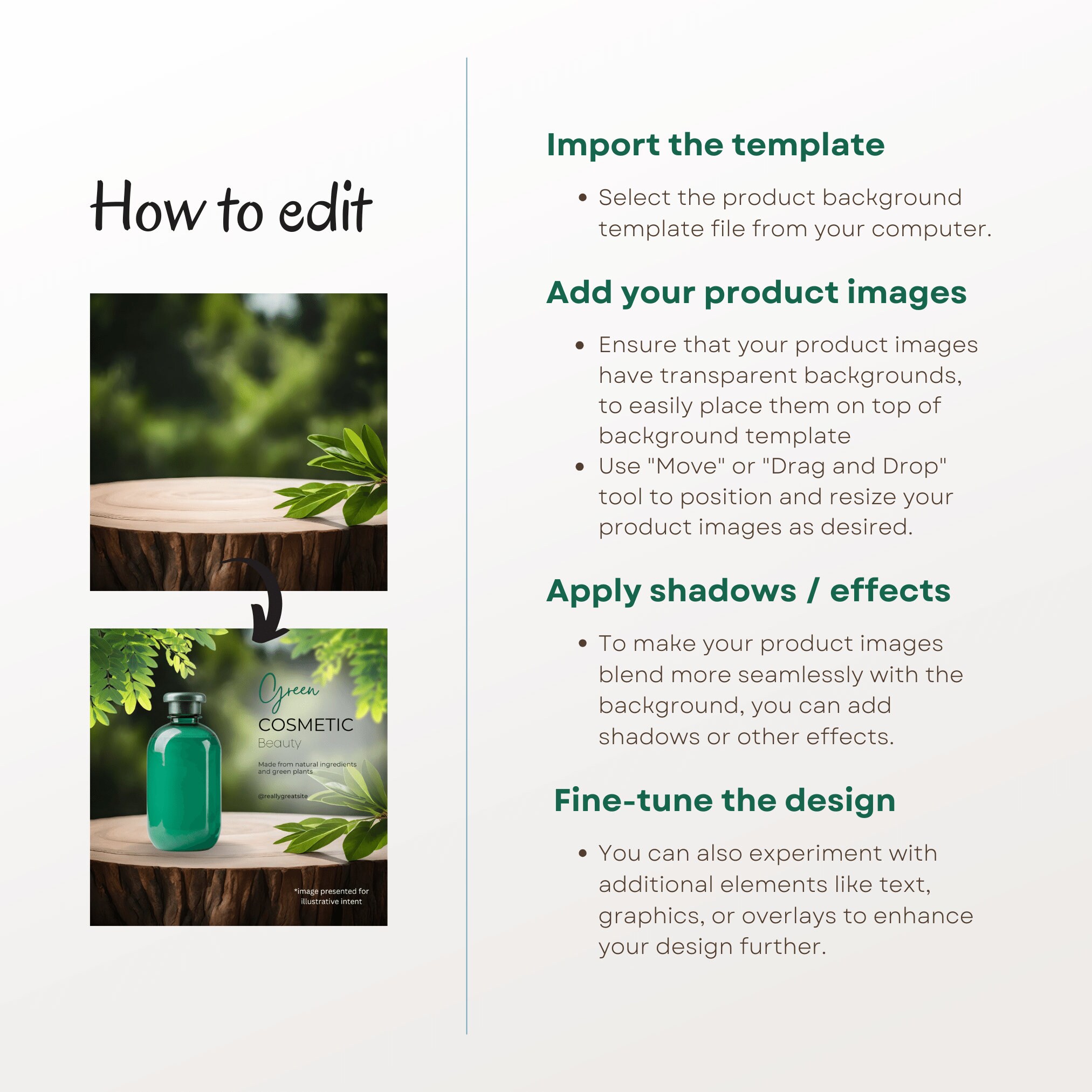 Nature Product Background Templates | Merchandise Presentation Mockups ...