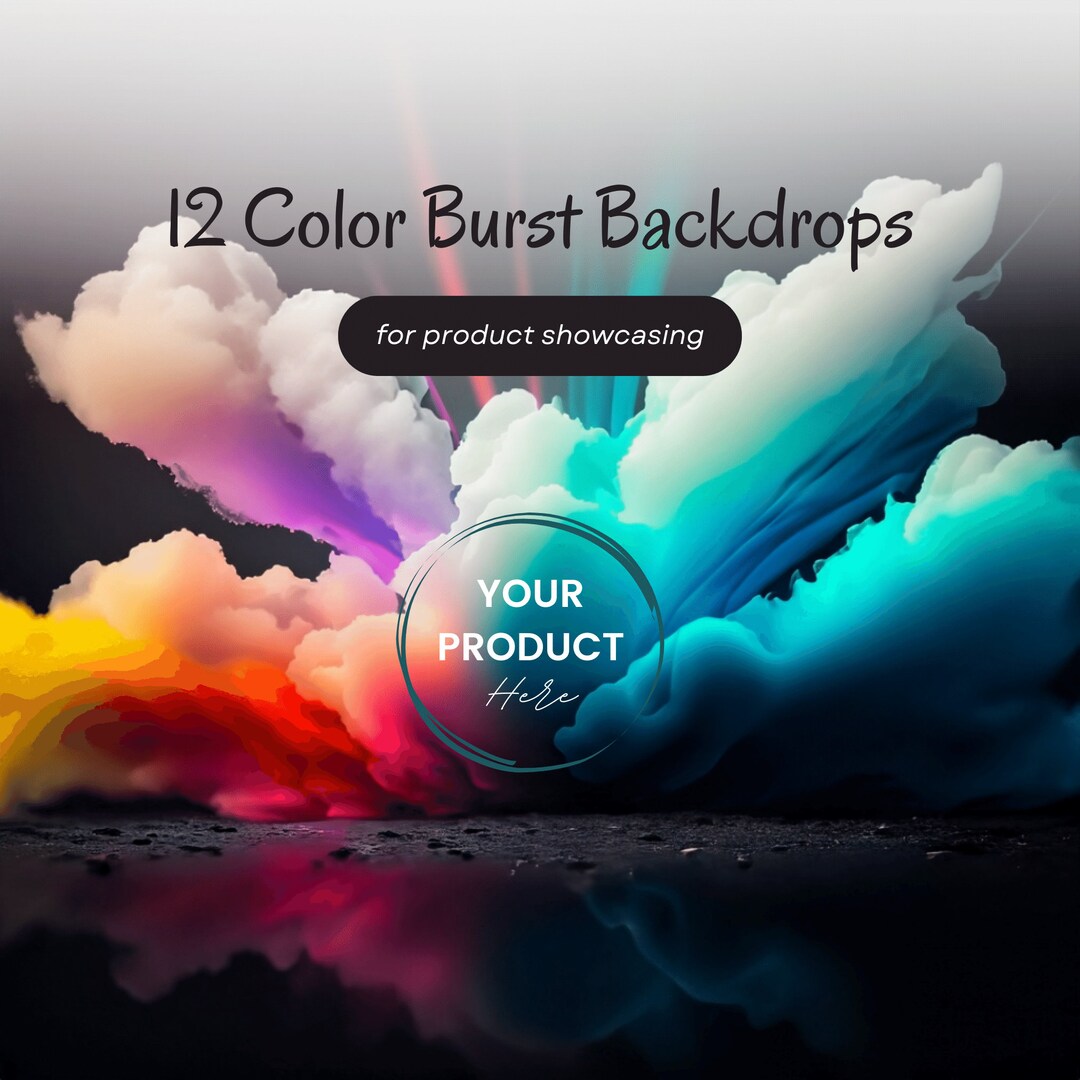 Color Burst Backdrop | Product Background Templates | Color Explosion ...