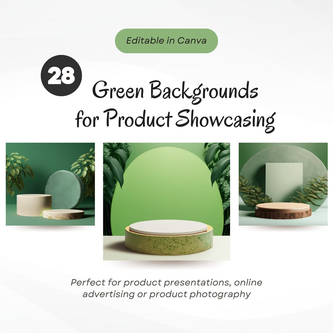 Green Product Background Templates Product Presentation - Etsy