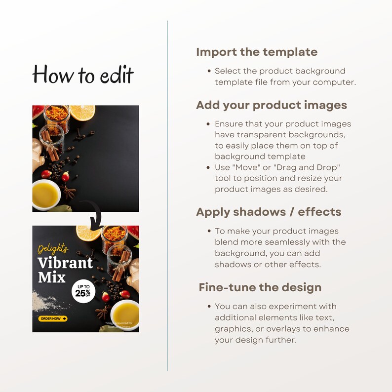 Food Backdrop Product Background Templates Black Product Mockup ...