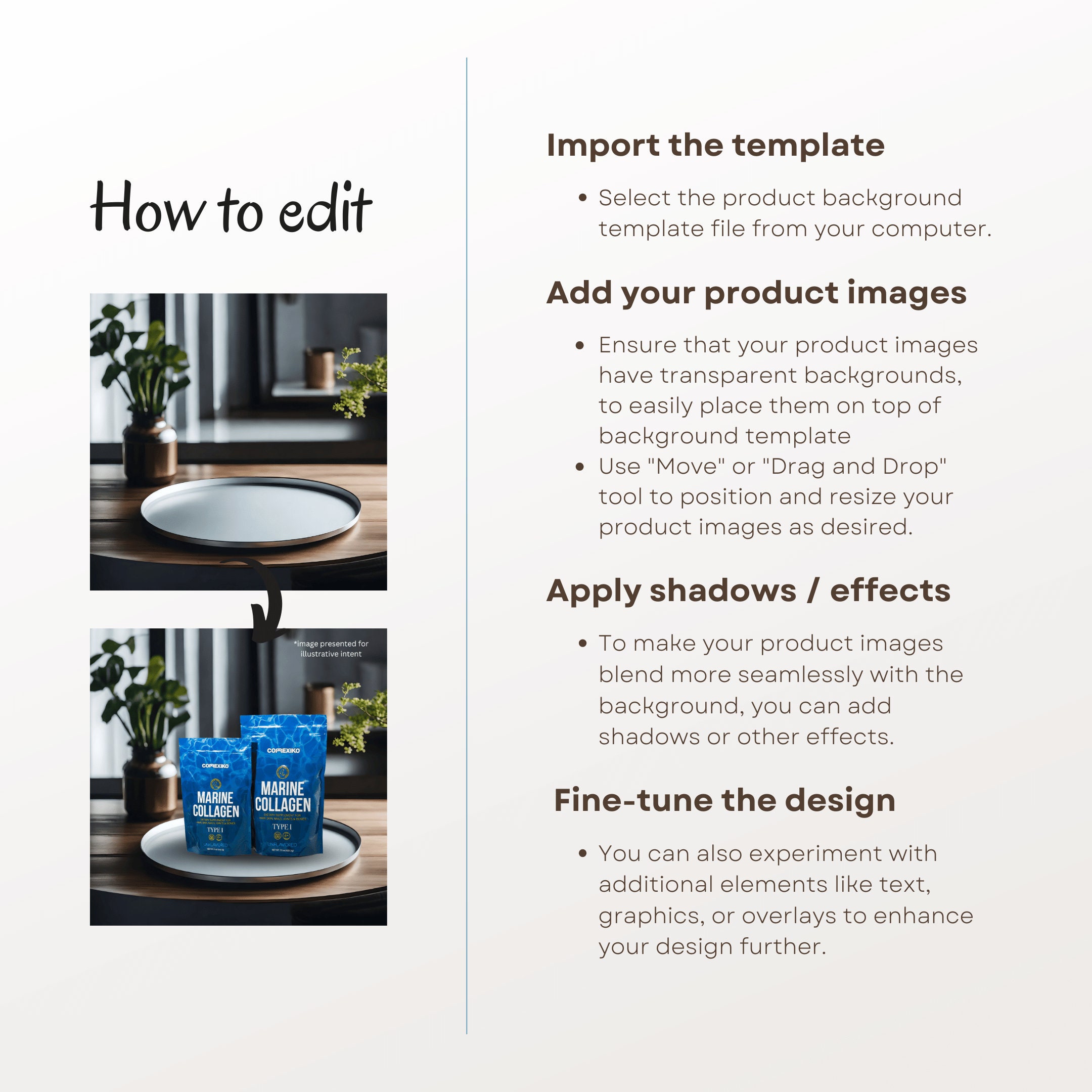 Tray Product Background Templates | Merchandise Presentation Mockups ...