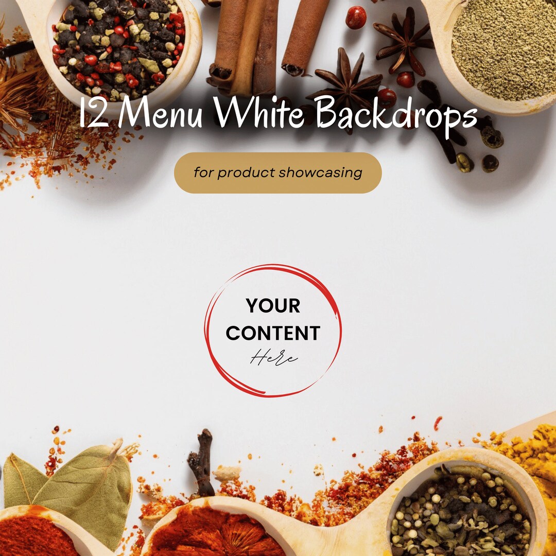 Food Backdrop | Product Background Templates | White Product Mockup ...