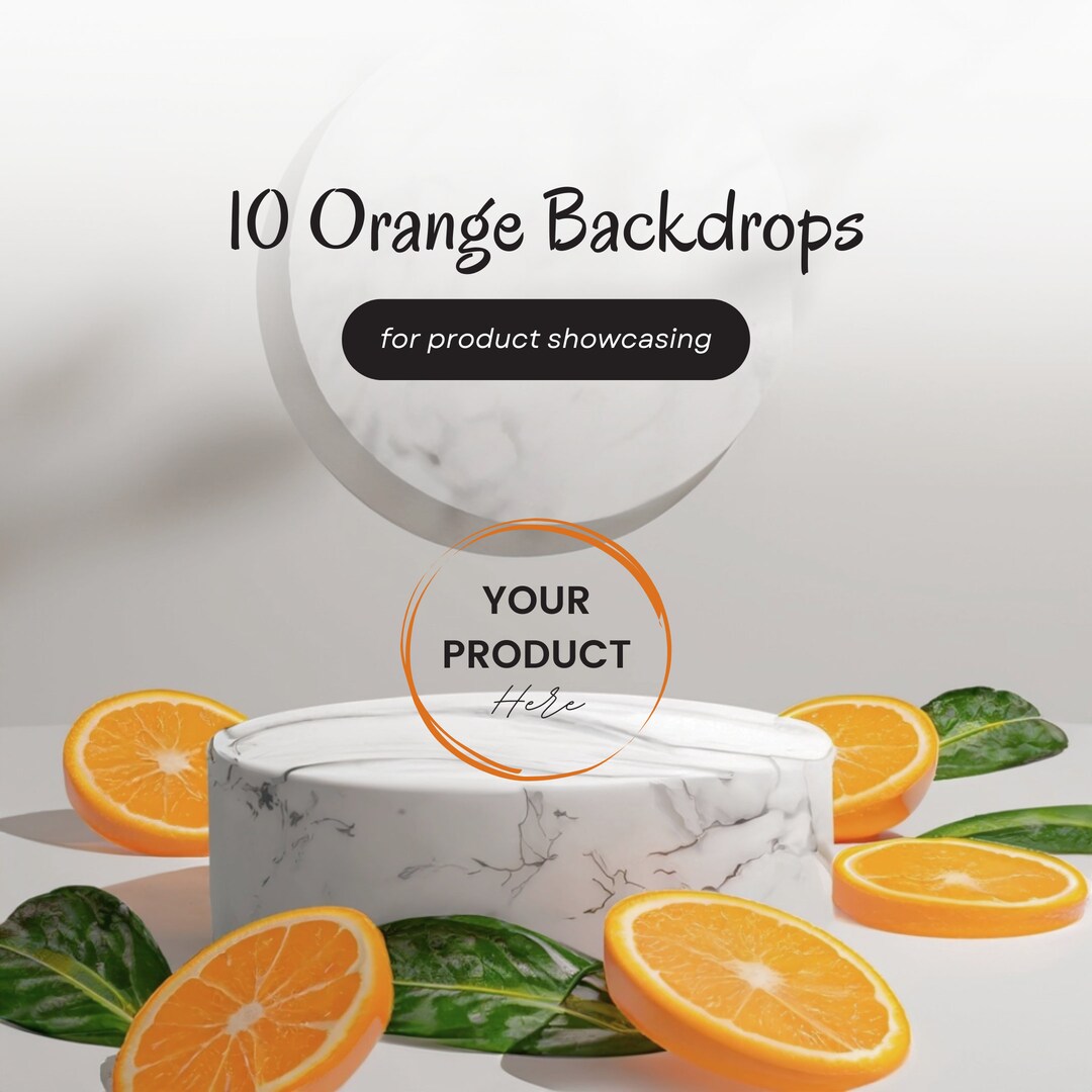Orange(s) Podium Product Background | Merchandise Presentation Mockups ...