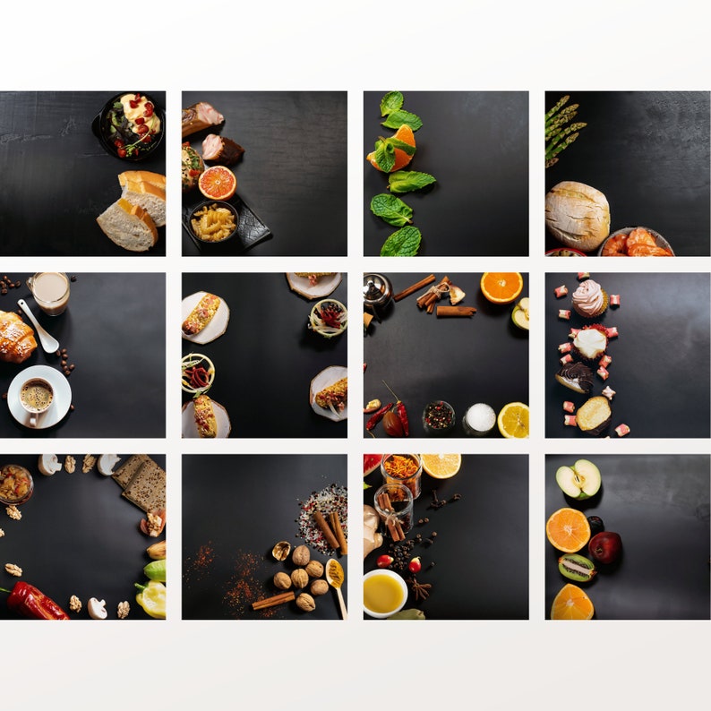 Food Backdrop | Product Background Templates | Black Product Mockup ...