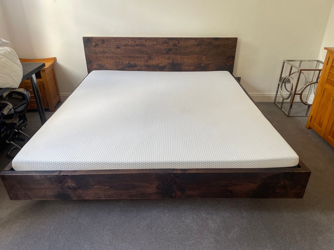 Timber Floating Bed Walnut - Etsy