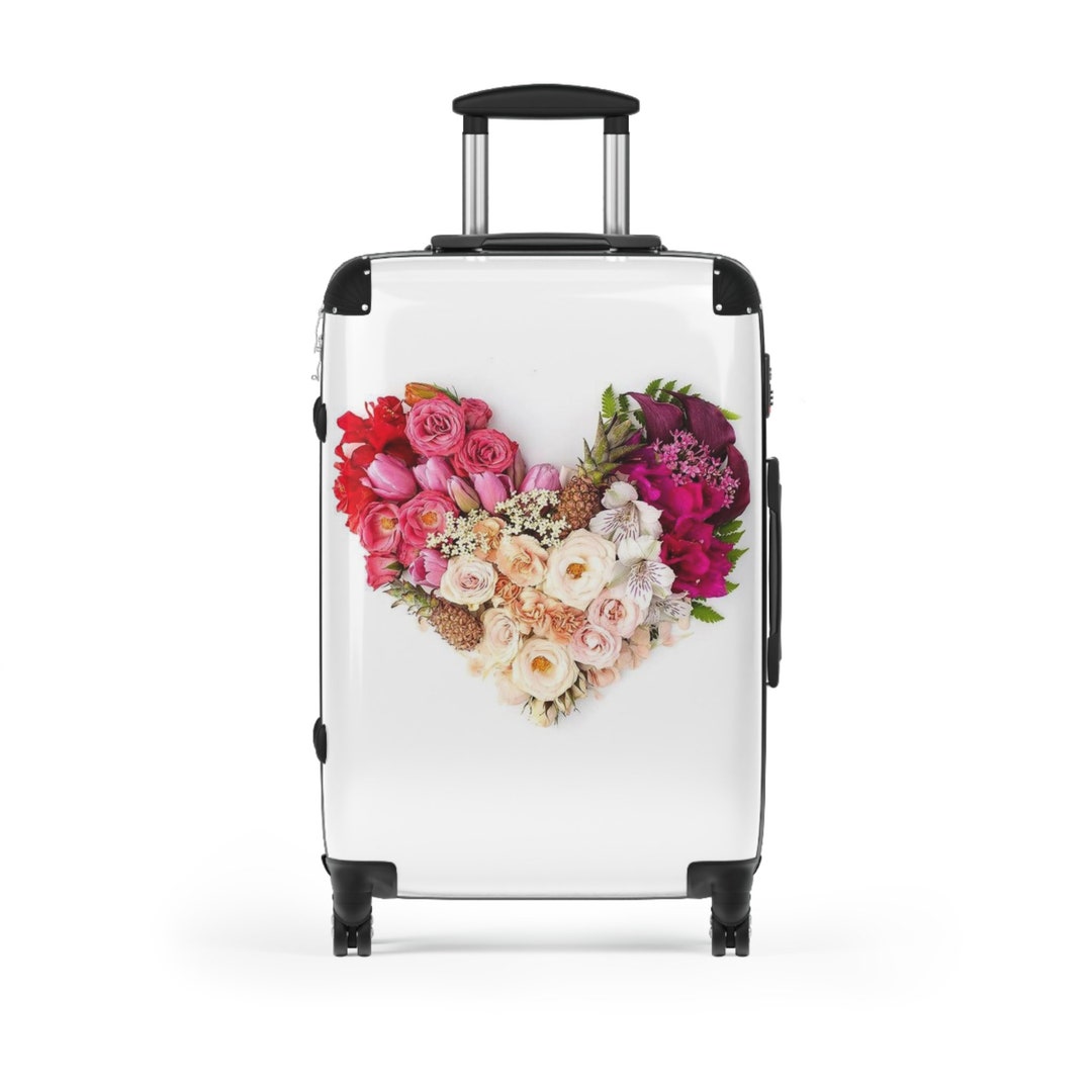 Heart of Flowers Suitcases, Wedding Suitcases, Travel in Style - Etsy